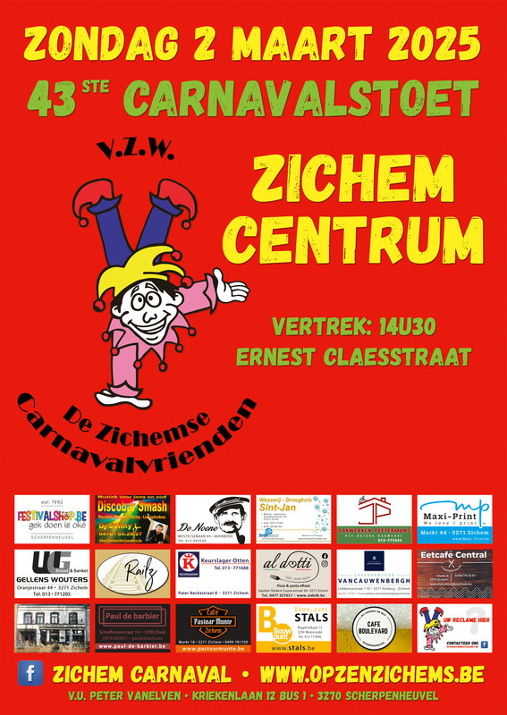 Ontspanning Animatie, Feestjes,..: 43ste carnavalstoet - Zichem (Vlaams ...