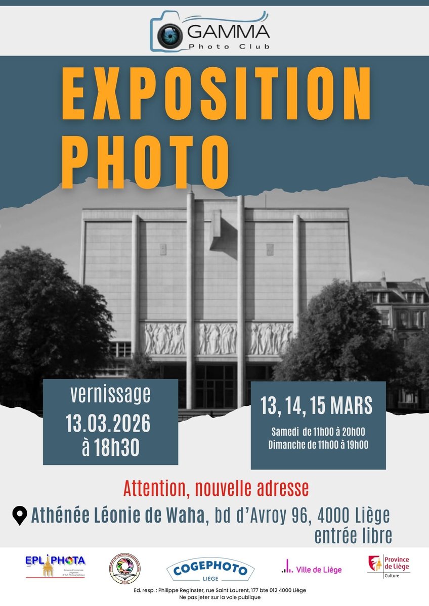 Expositions Photos: Exposition annuelle du Gamma photo club - Liège (Liège)