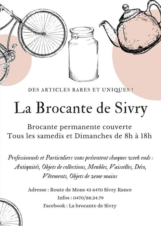 Brocantes: Brocante couverte - Sivry-rance (Hainaut)