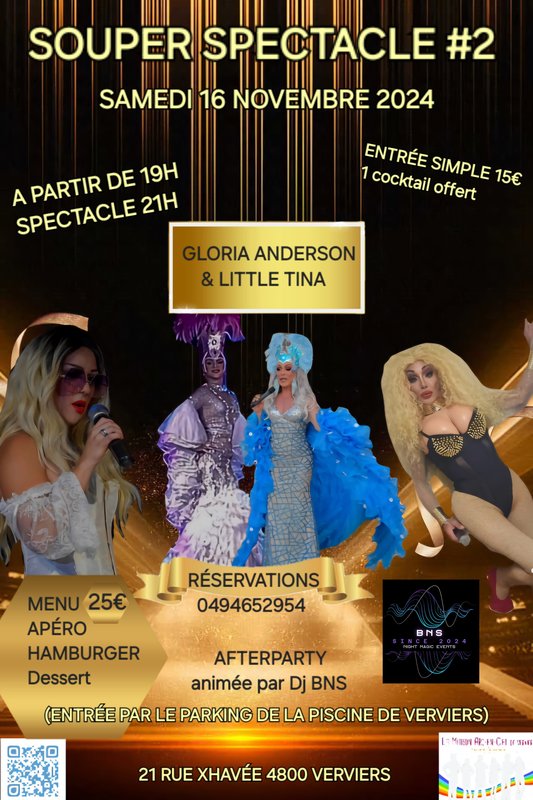 Soirées Souper + soirée: Souper spectacle #2 - Verviers (Liège)