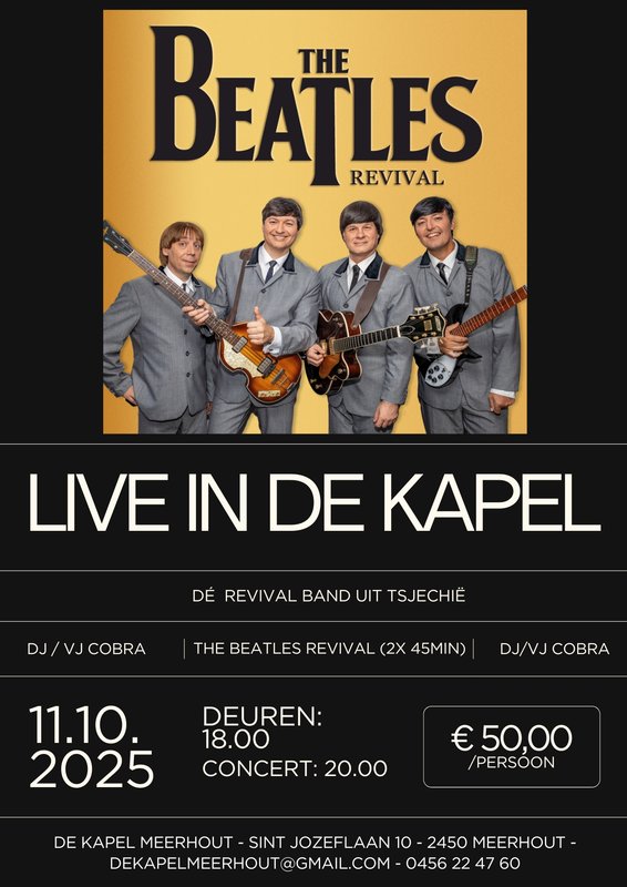 Concerten Pop, Rock,...: The Beatles Revival Band - Meerhout (Antwerpen)